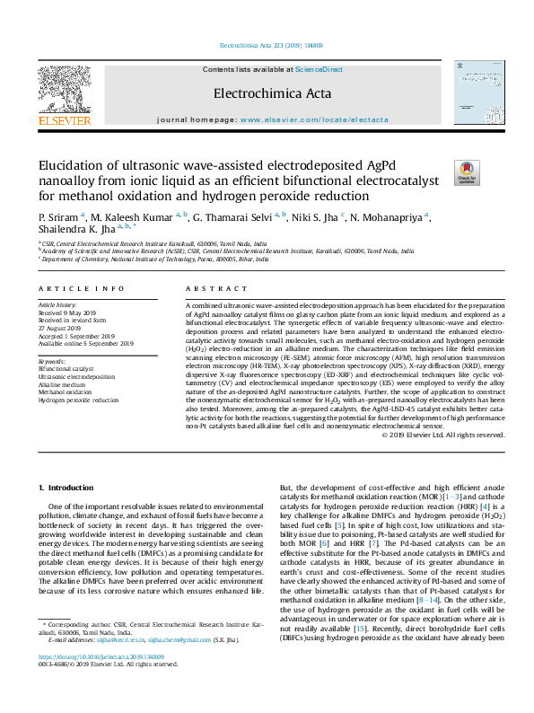 (PDF) Elucidation of ultrasonic wave-assisted electrodeposited AgPd ...