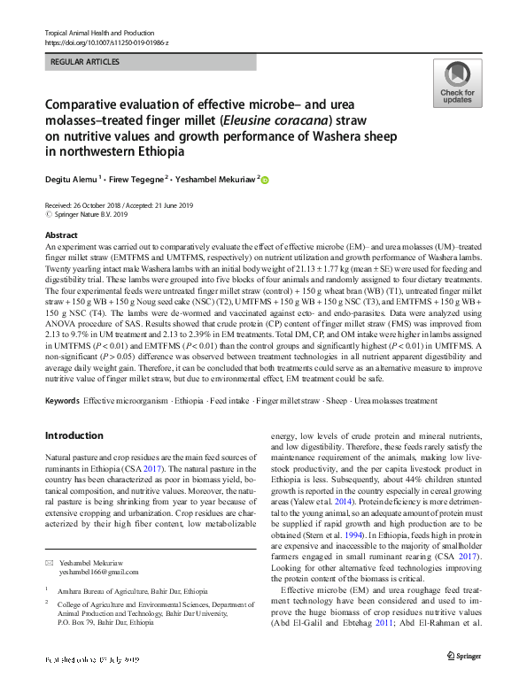 (PDF) Comparative evaluation of effective microbe– and urea molasses ...