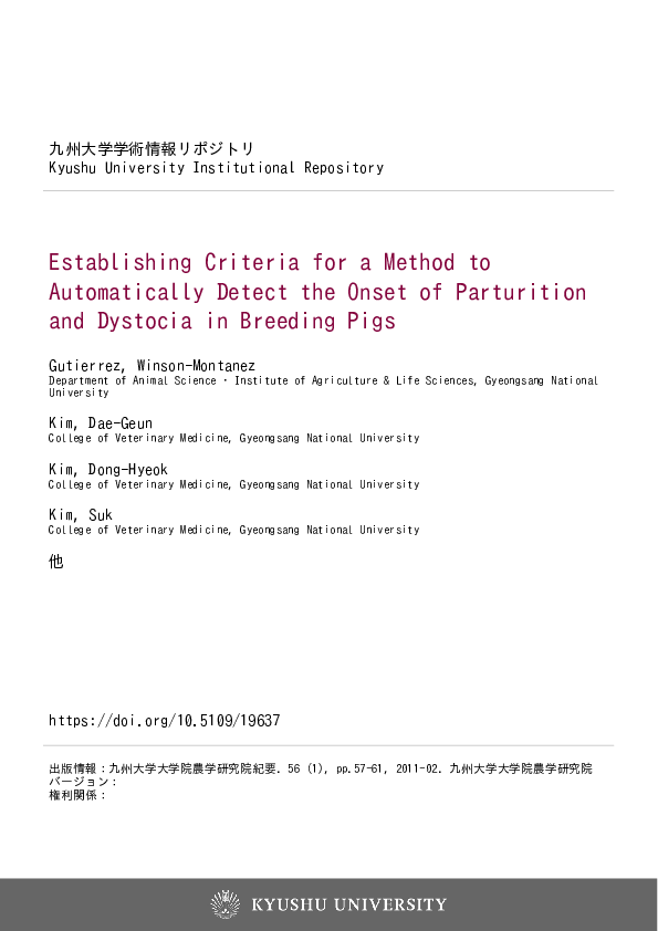 (PDF) Establishing Criteria for a Method to Automatically Detect the ...