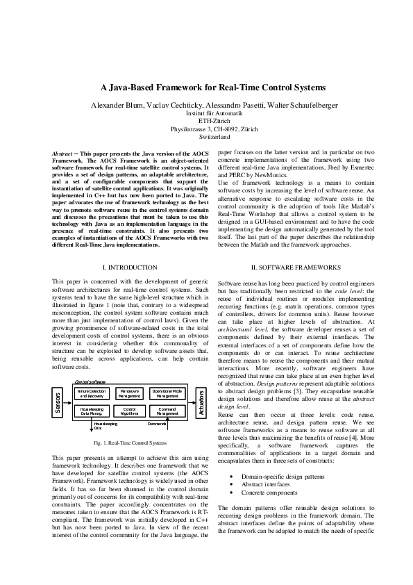 (PDF) A Java-based framework for real-time control systems