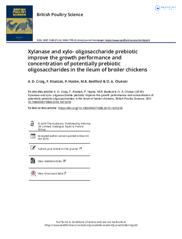 (PDF) Xylanase and xylo- oligosaccharide prebiotic improve the growth performance and ...