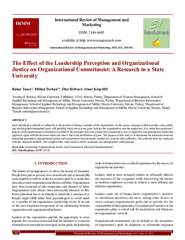 (PDF) International Review of Management and Marketing The Effect of ...