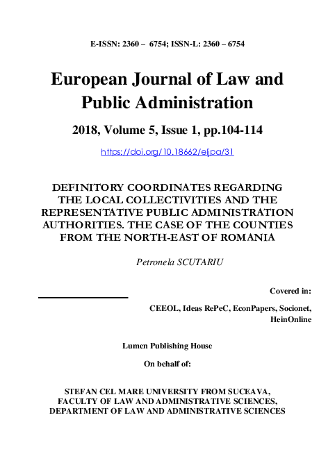 (PDF) Definitory Coordinates Regarding the Local Collectivities and the ...