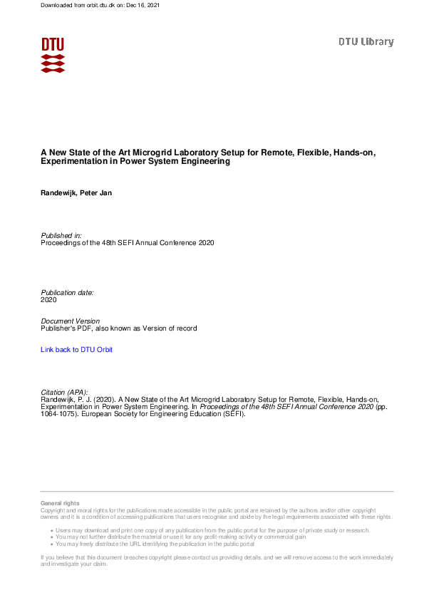 (PDF) A new state of the art microgrid laboratory setup for remote ...