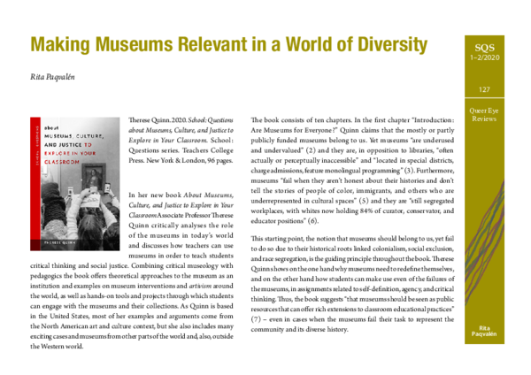 (PDF) Making Museums Relevant in a World of Diversity