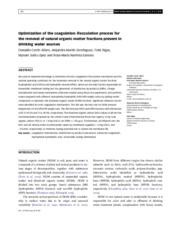 (PDF) Optimization of coagulation–flocculation process for wastewater derived from sauce ...