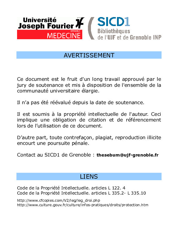 (PDF) Pertinence des critères cliniques dans l'indication d'une ...