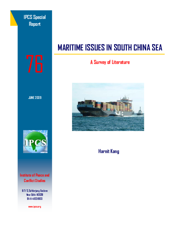 (PDF) Maritime Issues in the South China Sea