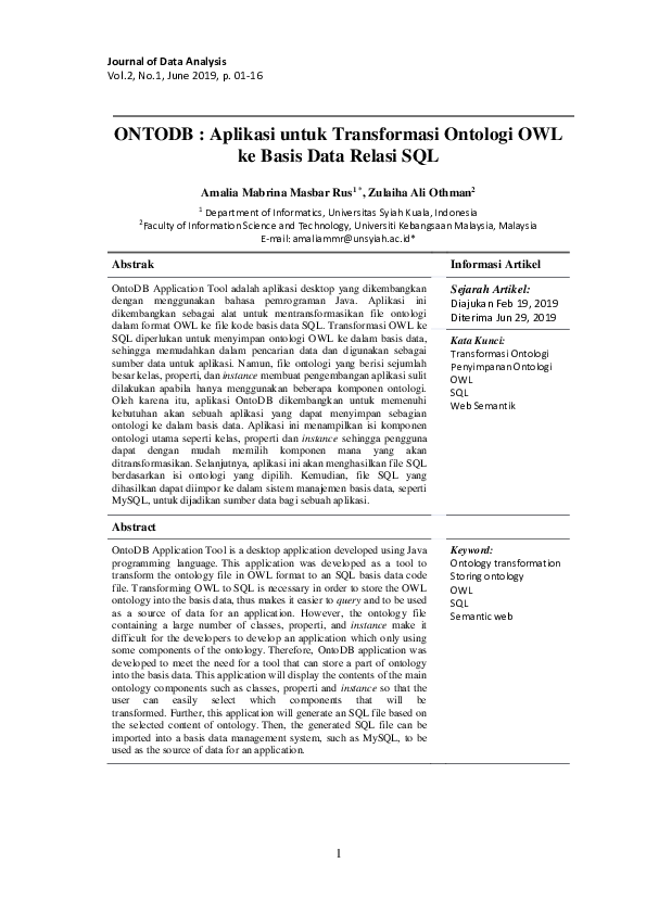 (PDF) ONTODB : Aplikasi untuk Transformasi Ontologi OWL ke Basis Data ...