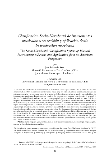 (PDF) Clasificación Sachs-Hornbostel de instrumentos musicales: una ...