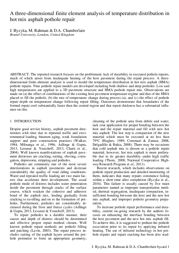 Pdf A Three Dimensional Finite Element Analysis Of Temperature