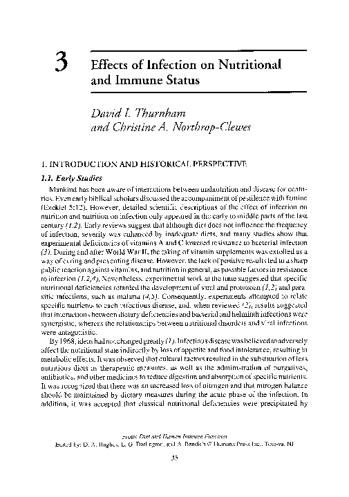 (PDF) Effects of Infection on Nutritional and Immune Status
