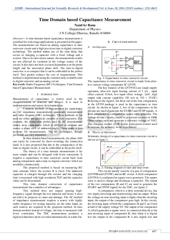 (PDF) Time Domain based Capacitance Measurement | Nand Rana - Academia.edu