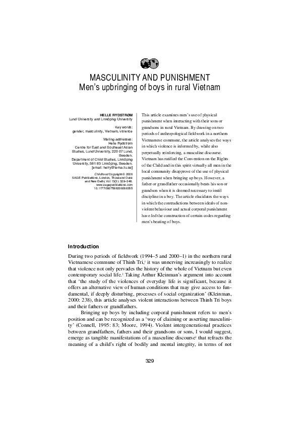 (PDF) Masculinity And Punishment