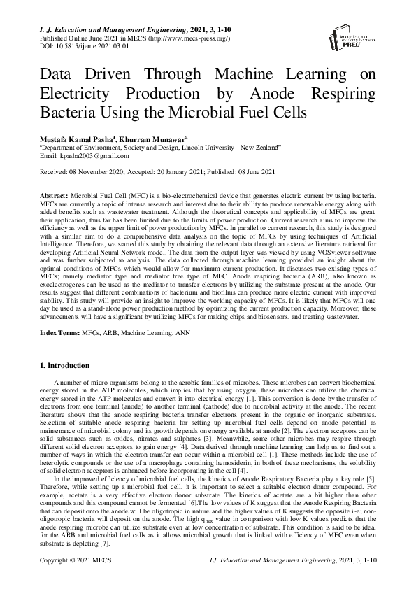 (PDF) Data Driven Through Machine Learning on Electricity Production by ...