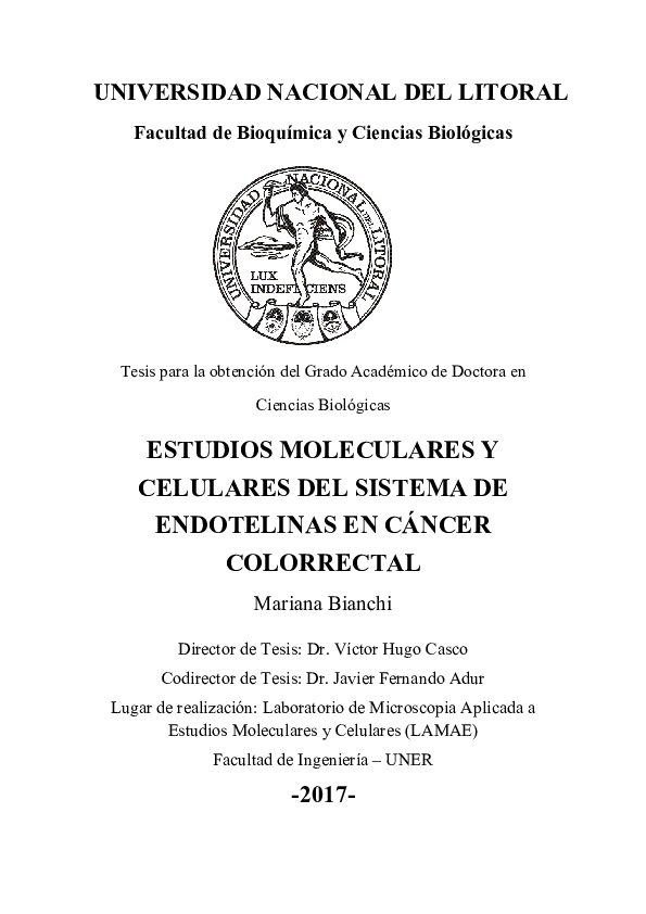 (PDF) Estudios Moleculares y Celulares del Sistema de Endotelinas en ...