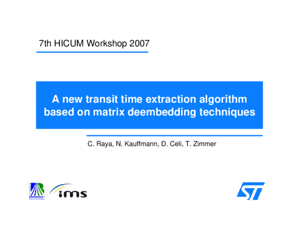 (PDF) A new transit time extraction algorithm based on matrix ...