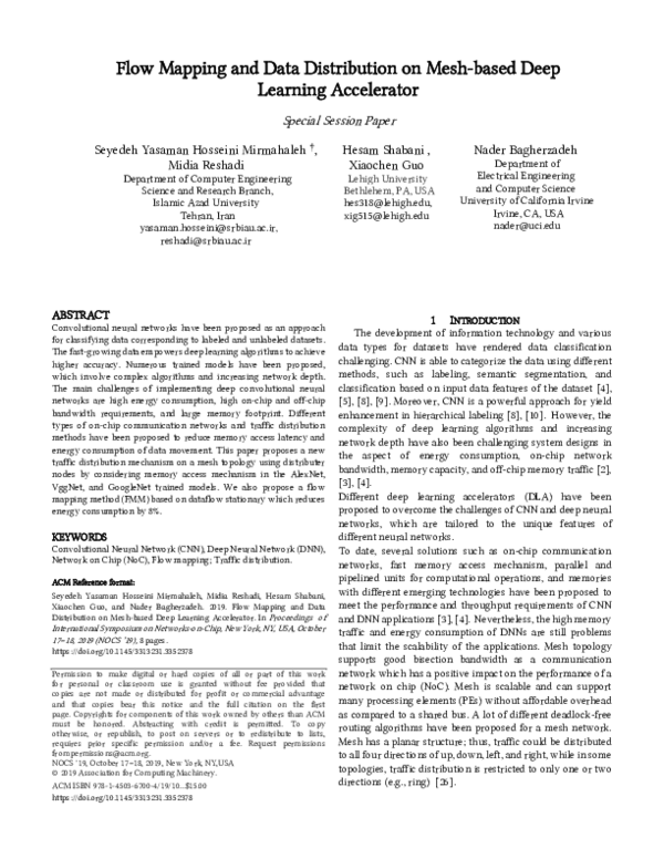 (PDF) Flow mapping and data distribution on mesh based deep learning accelerator