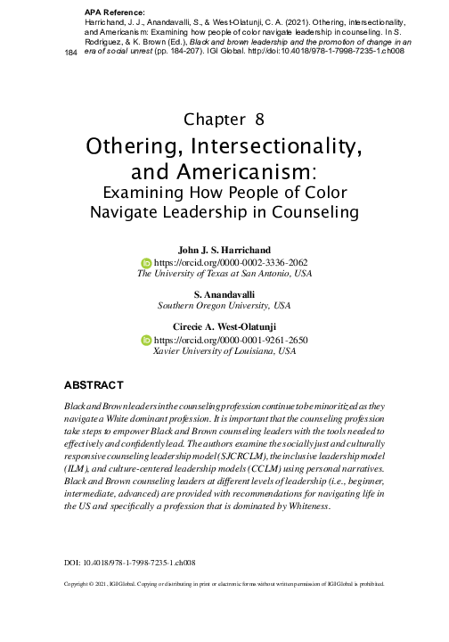 (PDF) Othering, Intersectionality, and Americanism: Examining How ...