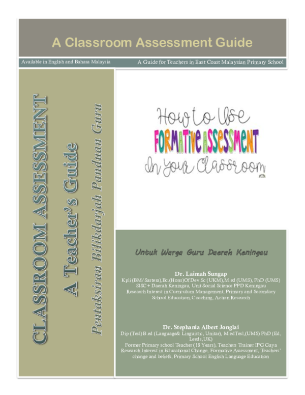 (PDF) A Classroom Assessment Guide