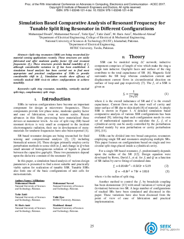 (PDF) Simulation Based Comparative Analysis of Resonant Frequency for Tunable Split Ring ...