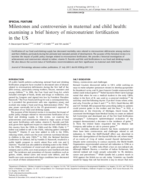 (PDF) Milestones and controversies in maternal and child health ...