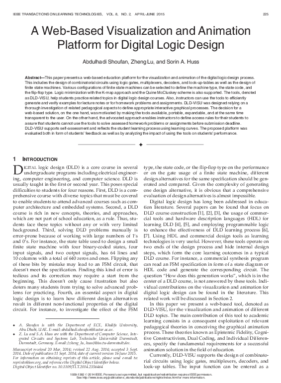 (PDF) A Web-Based Visualization and Animation Platform for Digital Logic Design