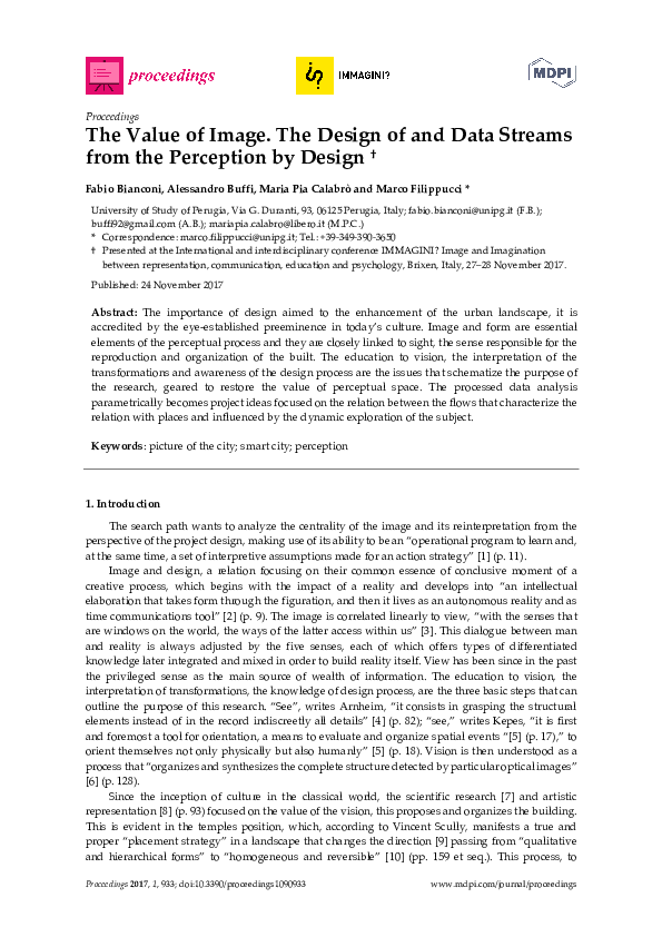 Pdf The Value Of Image The Design Of And Data Streams From The