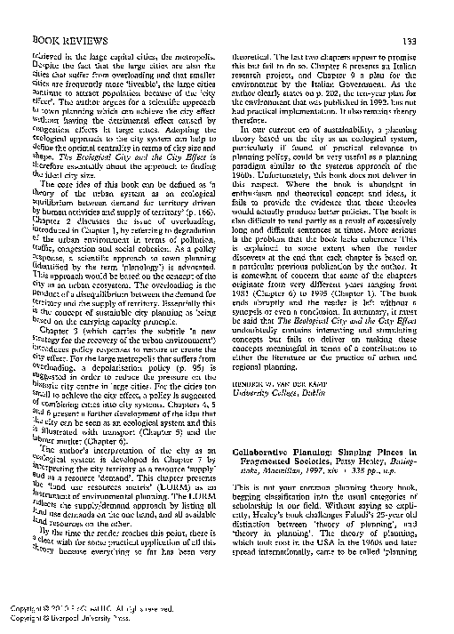 (PDF) Patsy Healey, "Collaborative Planning: Shaping Places in ...