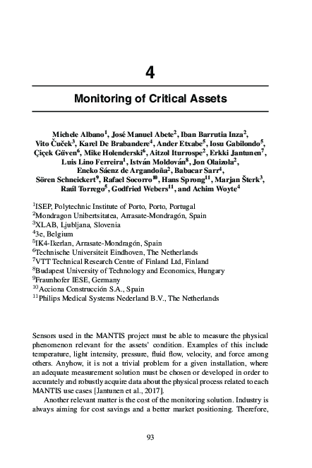 (PDF) 4 Monitoring of Critical Assets