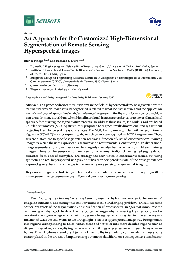 (PDF) An Approach for the Customized High-Dimensional Segmentation of Remote Sensing ...