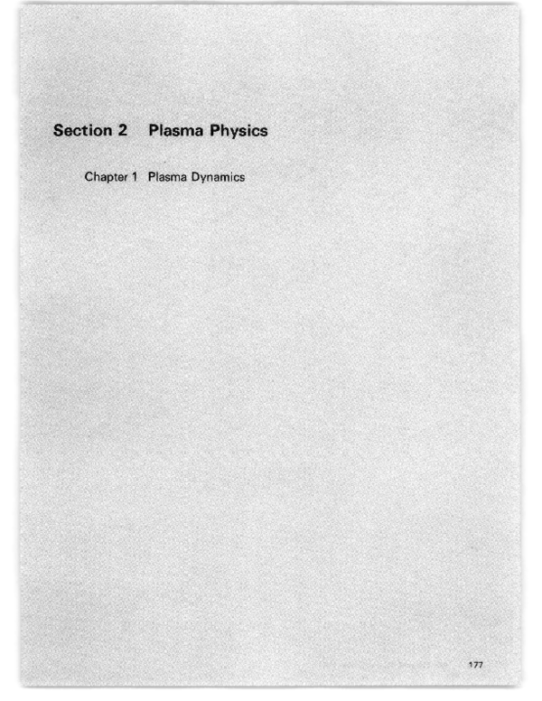 (PDF) Plasma dynamics