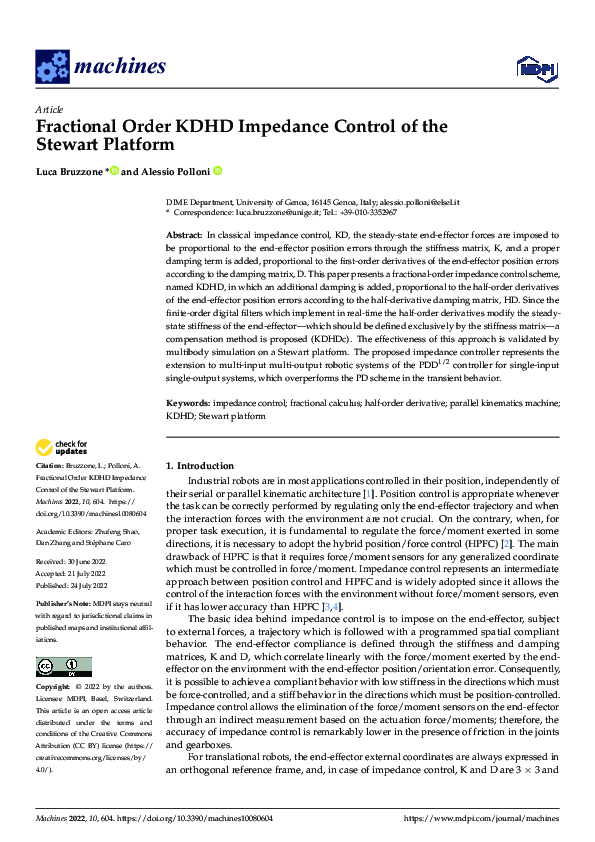 (PDF) Fractional Order KDHD Impedance Control of the Stewart Platform ...