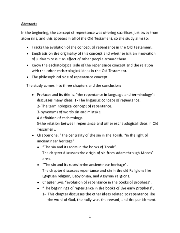 (PDF) The emergence of the concept of Repentance and its evolution in ...