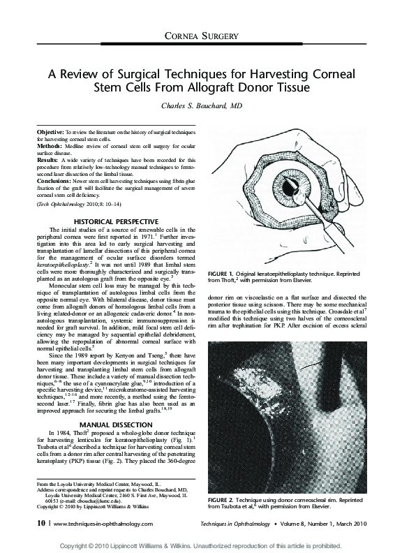 (PDF) A Review of Surgical Techniques for Harvesting Corneal Stem Cells ...