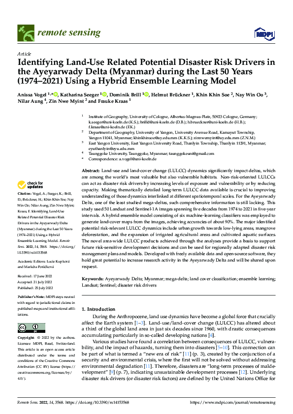 (PDF) Identifying Land-Use Related Potential Disaster Risk Drivers in ...