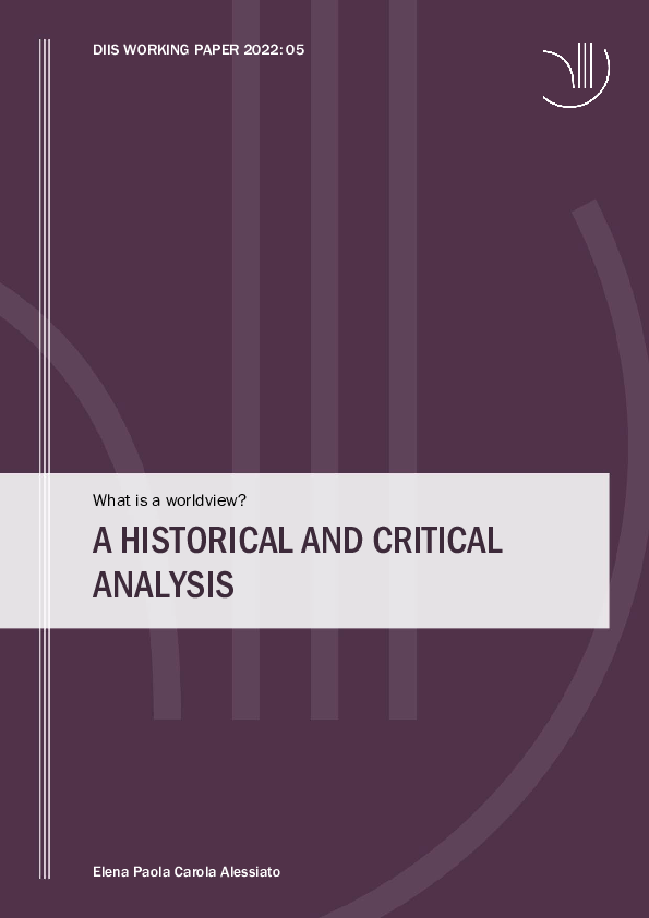 (PDF) Alessiato. What is a worldview. DIIS Working Paper