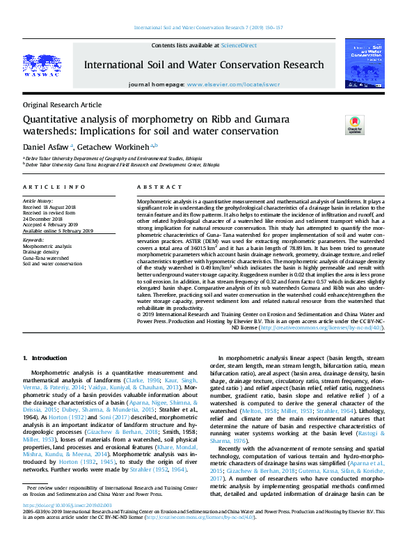(PDF) Quantitative analysis of morphometry on Ribb and Gumara ... (PDF) Quantitative analysis of morphometry on Ribb and Gumara ...