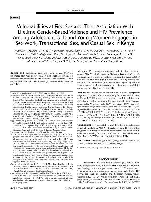 Pdf Vulnerabilities At First Sex And Their Association With Lifetime