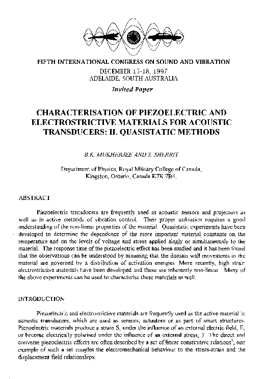 (PDF) Characterisation of piezoelectric and electrostrictive materials ...