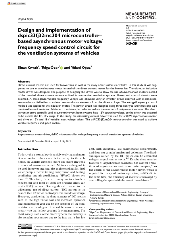 (PDF) Design and implementation of dspic33fj32mc204 microcontroller–based asynchronous motor ...