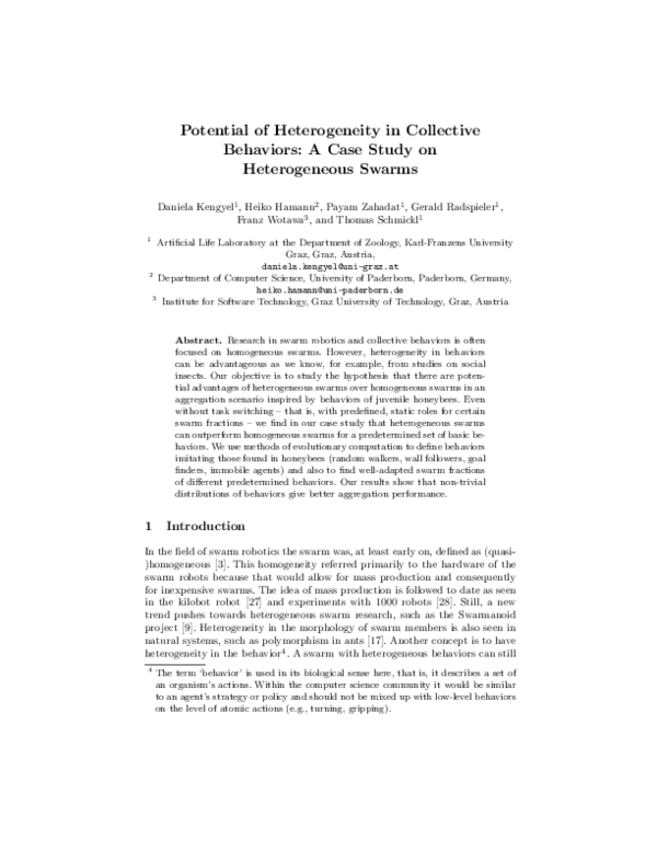 (PDF) Potential of Heterogeneity in Collective Behaviors: A Case Study ...