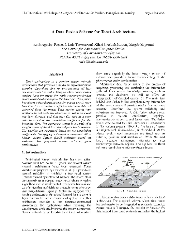 (PDF) A Data Fusion Scheme for Tenet Architecture
