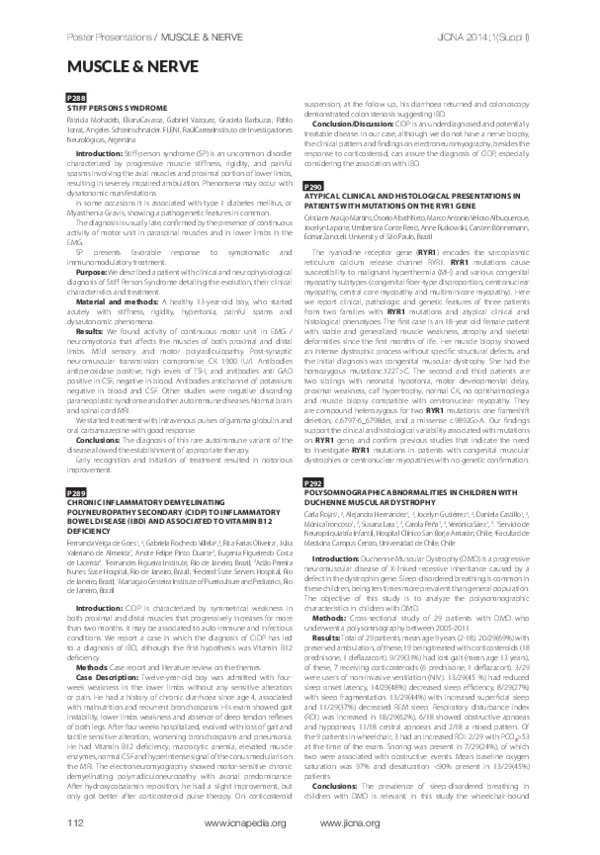 (PDF) Muscle & Nerve P288 Stiff Persons Syndrome