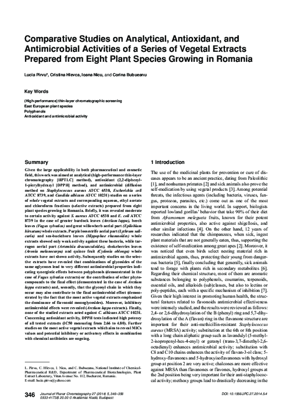 (PDF) Comparative studies on analytical, antioxidant, and antimicrobial activities of a series ...