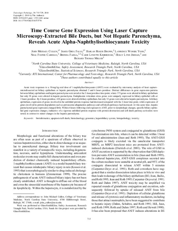 (PDF) Time Course Gene Expression Using Laser Capture Microscopy ...