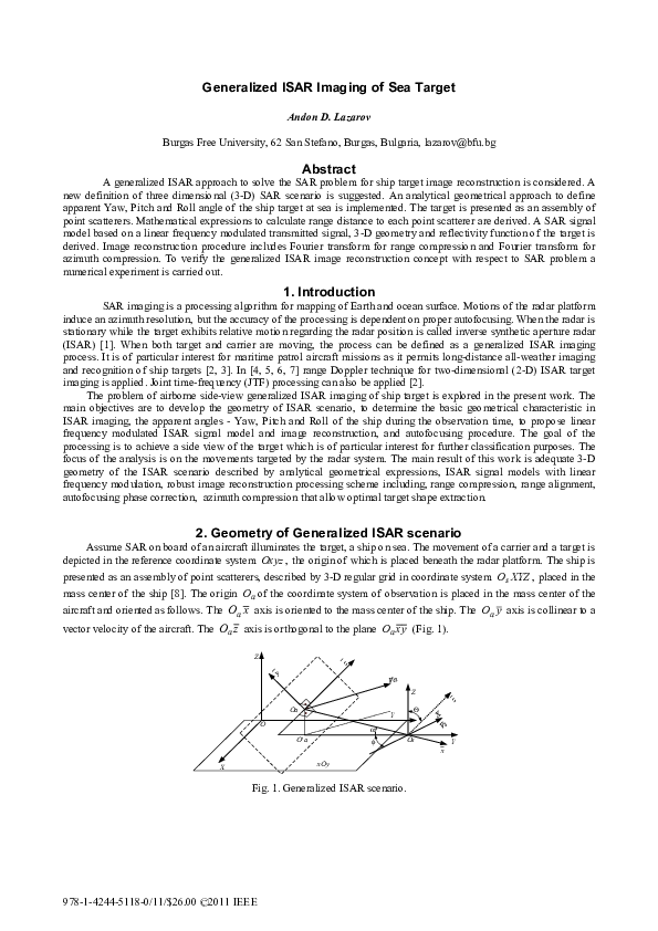 Generalized ISAR Imaging of Sea Target