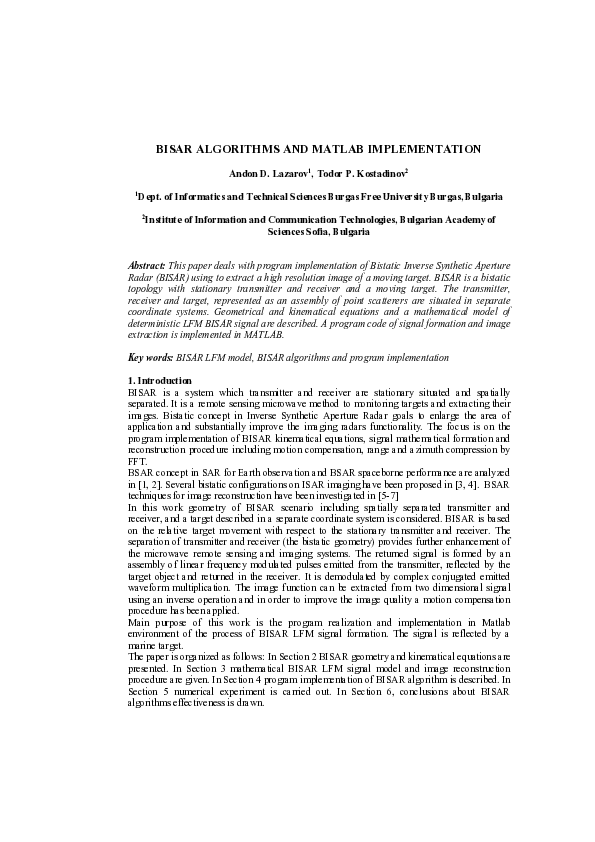 (PDF) BSAR Matlab Implementation