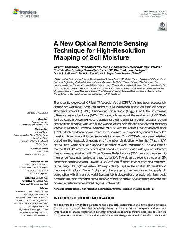 (PDF) A New Optical Remote Sensing Technique for High-Resolution ...