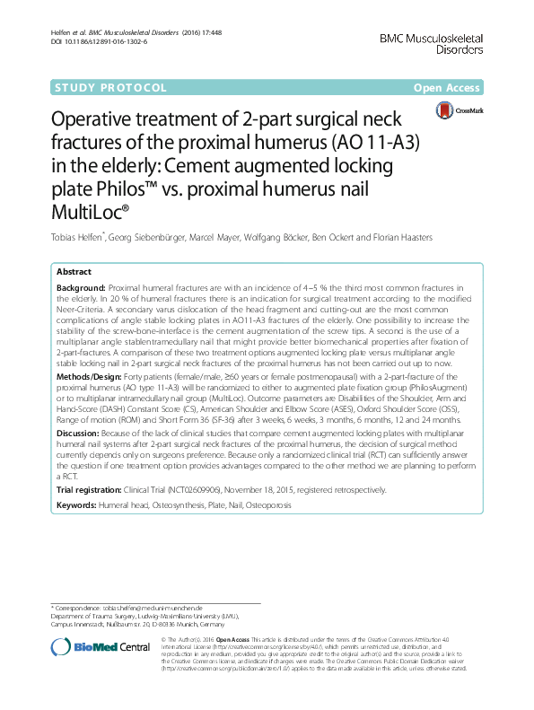 (PDF) Operative treatment of 2-part surgical neck fractures of the ...